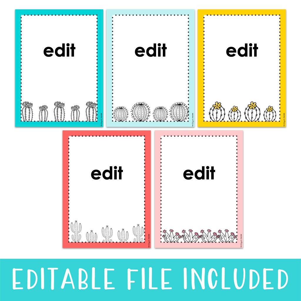 Cactus Theme 2D and 3D Shapes Posters Bright Plant Classroom Decor - Etsy