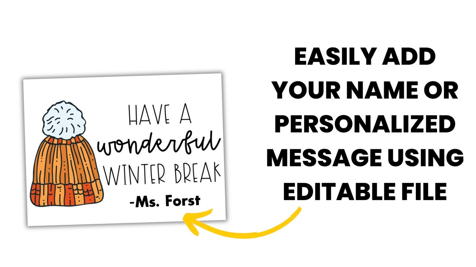 Happy Winter Break Holiday Gift Tags for Students and Teachers - Etsy