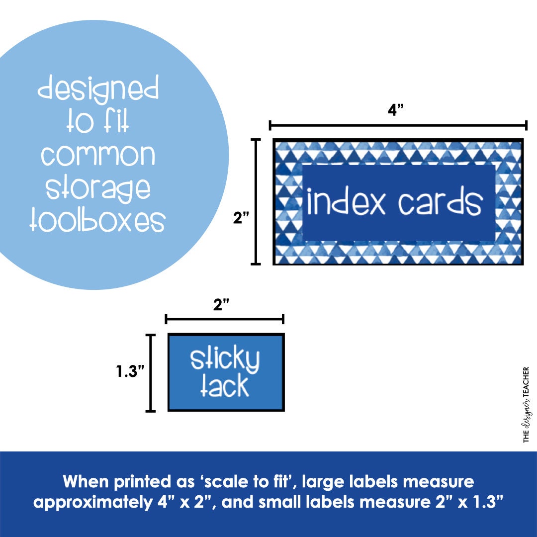 Editable Teacher Toolbox Labels With Blue Watercolor Theme | Classroom ...