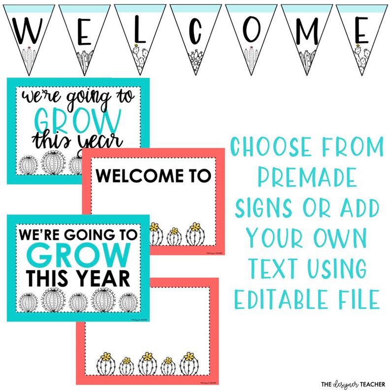 Cactus Theme Back to School Classroom Door Decor & Bulletin Board - Etsy