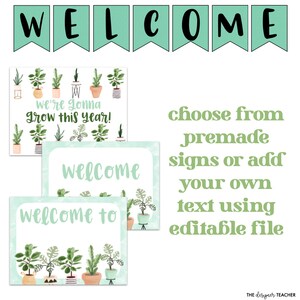 Plant Theme Botanical Welcome Back to School Classroom Door Decor ...