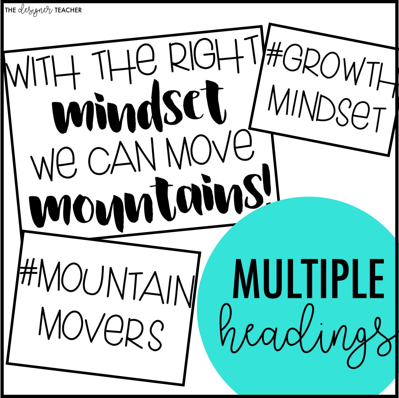Growth Mindset Bulletin Board and Classroom Door Decor Mountain Craft ...
