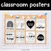 Editable Classroom Calendar Kit With Black & White Speckled Boho ...