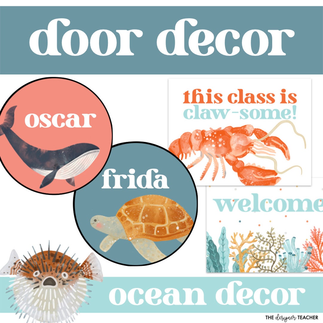 Ocean Theme Back to School Door Decor Bulletin Board Under the Sea ...