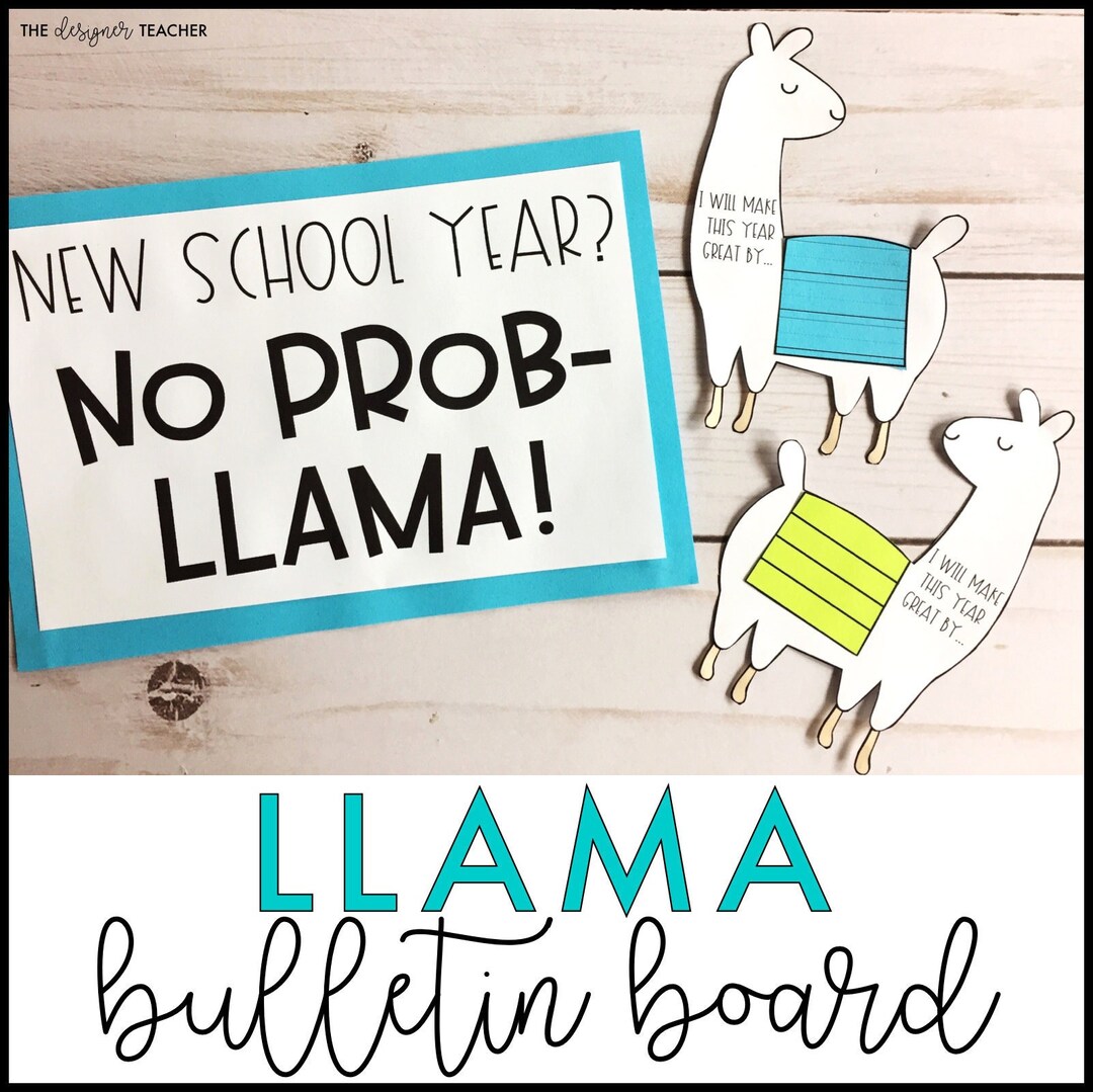 Back to School Llama Bulletin Board & Door Decor Craft: New - Etsy