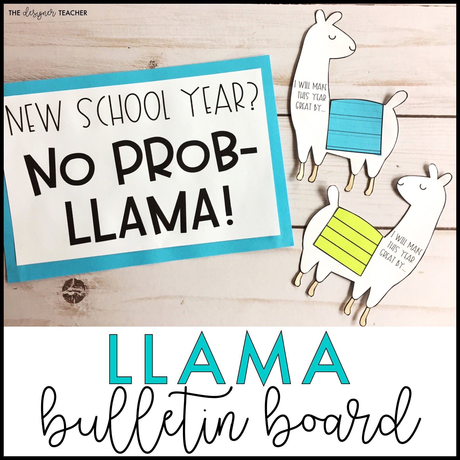 Back to School Llama Bulletin Board & Door Decor Craft: New - Etsy
