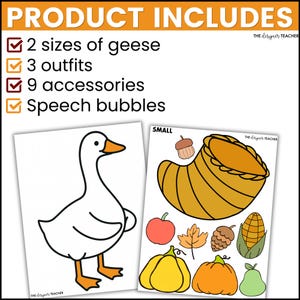 Thanksgiving Fall Autumn Classroom Silly Porch Goose Pet: Printable ...