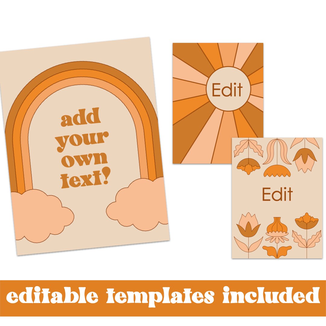 Sunny Boho Inspirational Growth Mindset Inclusive Retro Groovy ...