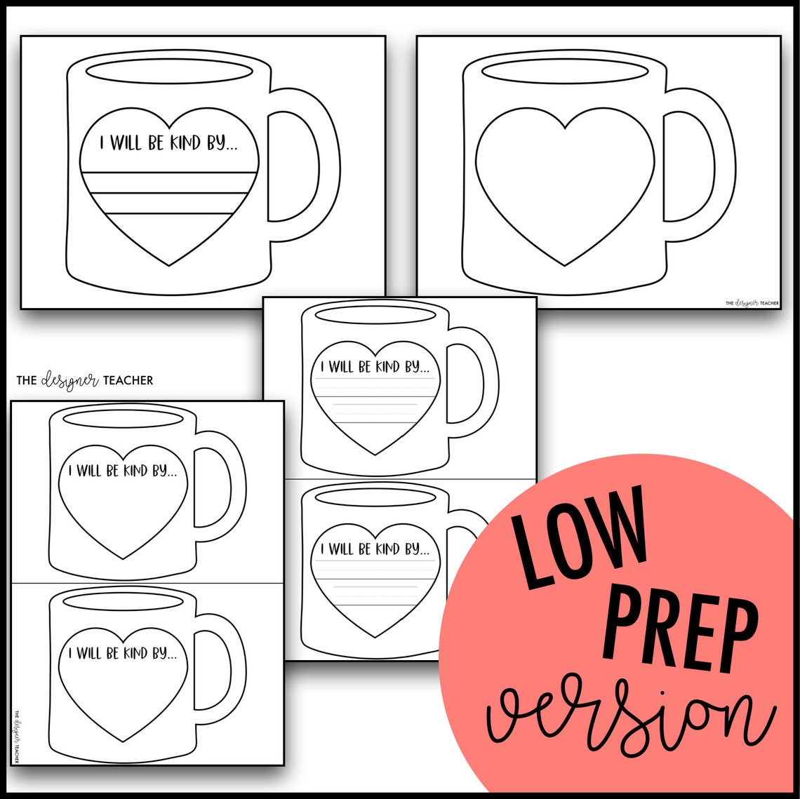 Cup of Kindness Bulletin Board Kit and Door Decor Hot Chocolate Craft ...