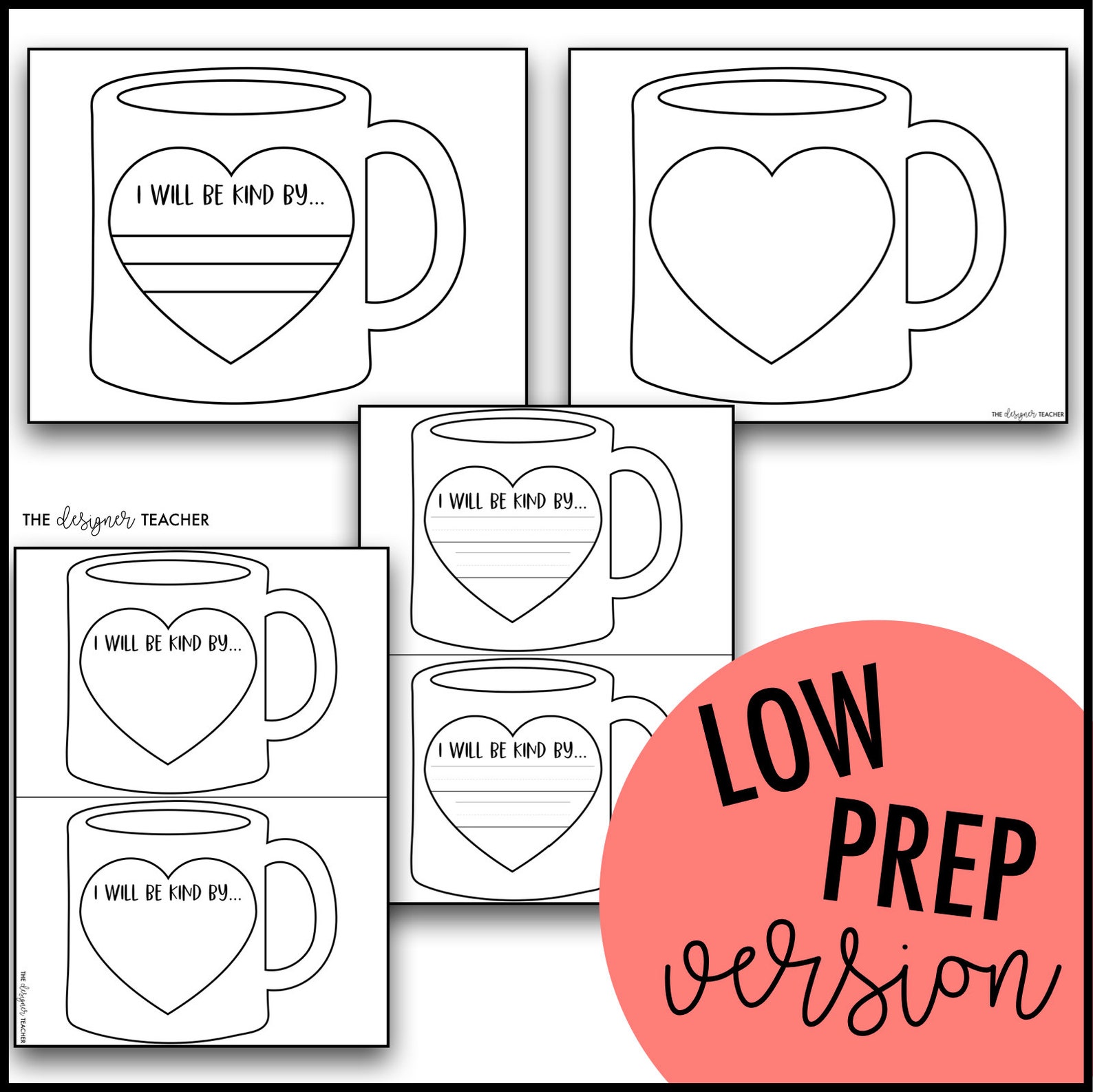 Cup of Kindness Bulletin Board Kit and Door Decor Hot Chocolate Craft ...