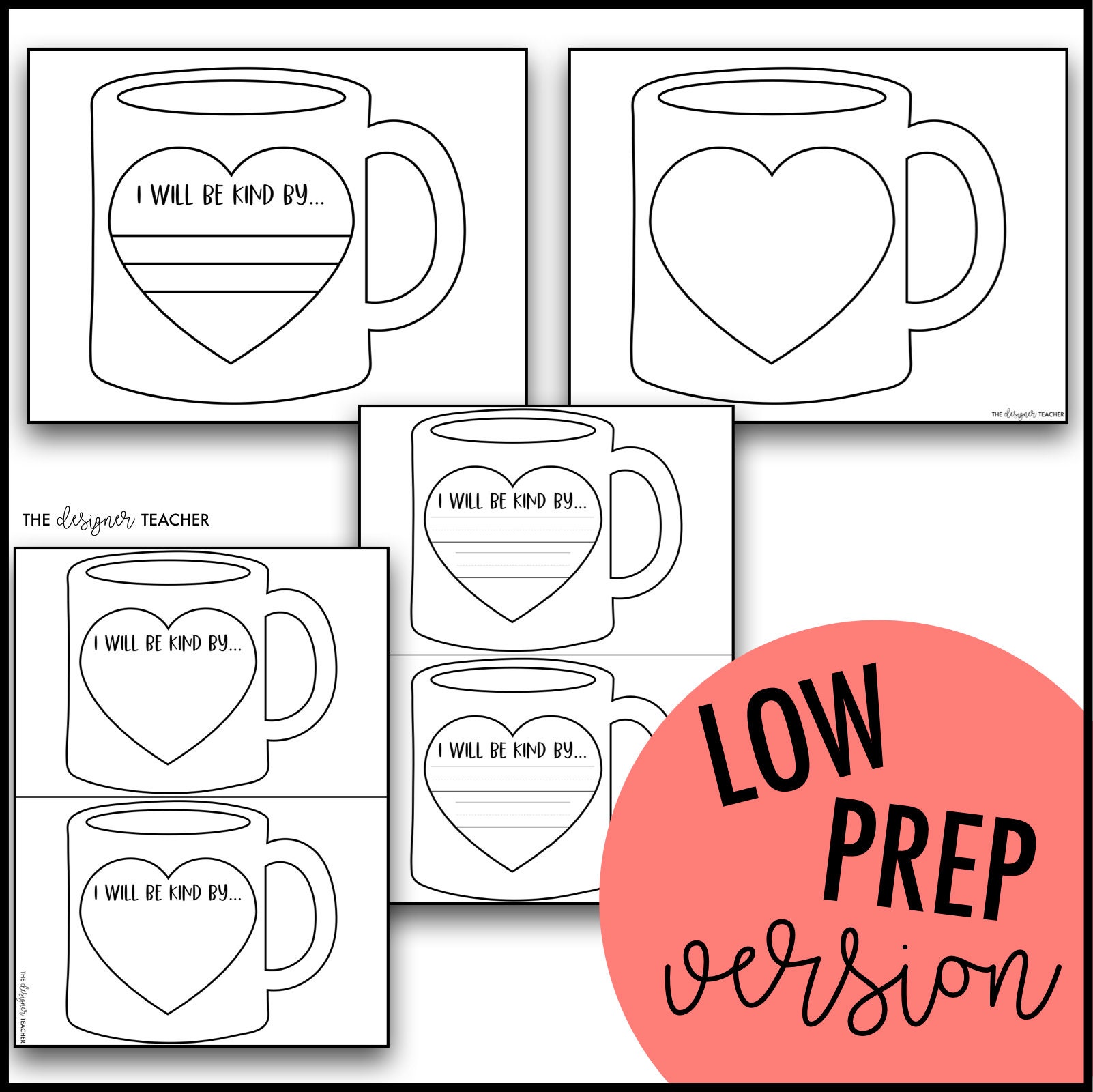 Cup of Kindness Bulletin Board Kit and Door Decor Hot Chocolate Craft ...