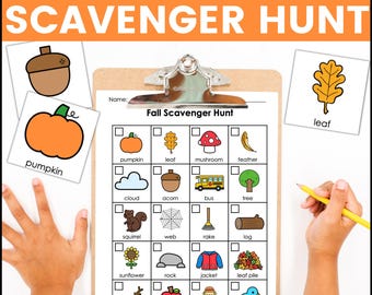 Autumn Scavenger Hunt – Printable Kids Activity | Fall Nature Walk Game | Digital Download - Etsy