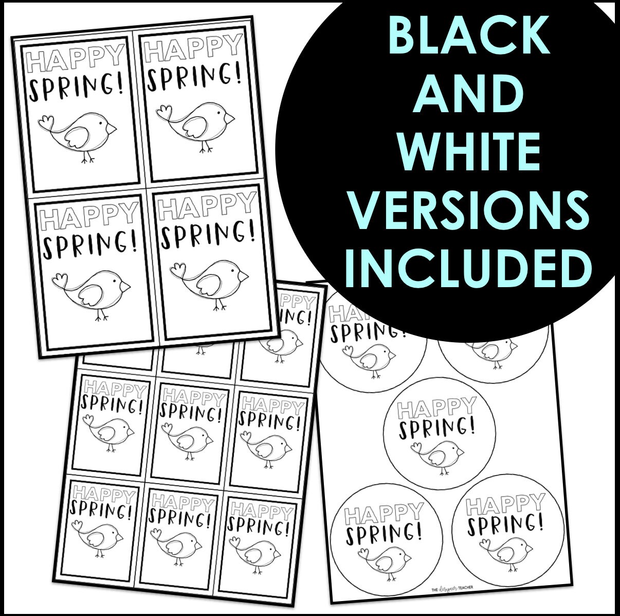 Editable Happy Spring Gift Tags & Cards for Students, Teachers ...