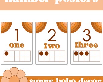 Number Posters 1-20 With Ten Frames in Ocean Theme Under the Sea - Etsy
