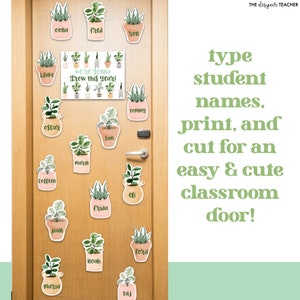 Plant Theme Botanical Welcome Back to School Classroom Door Decor ...