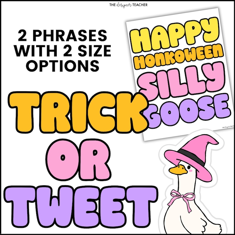 Silly Goose Halloween Bulletin Board Kit October Fall Cute Classroom ...