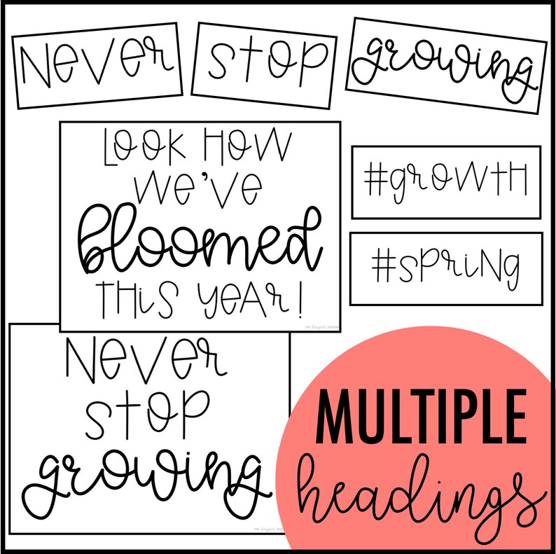 End of the Year Bulletin Board • May & June Flower Blooming Bulletin ...