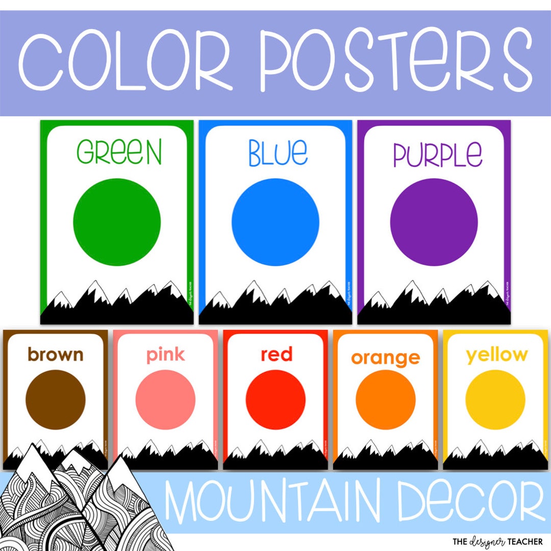 Mountain Theme Classroom Colors Posters - Etsy