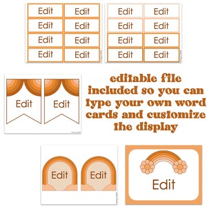 Editable Sunny Boho Retro Theme Classroom Word Wall Display - Etsy ...