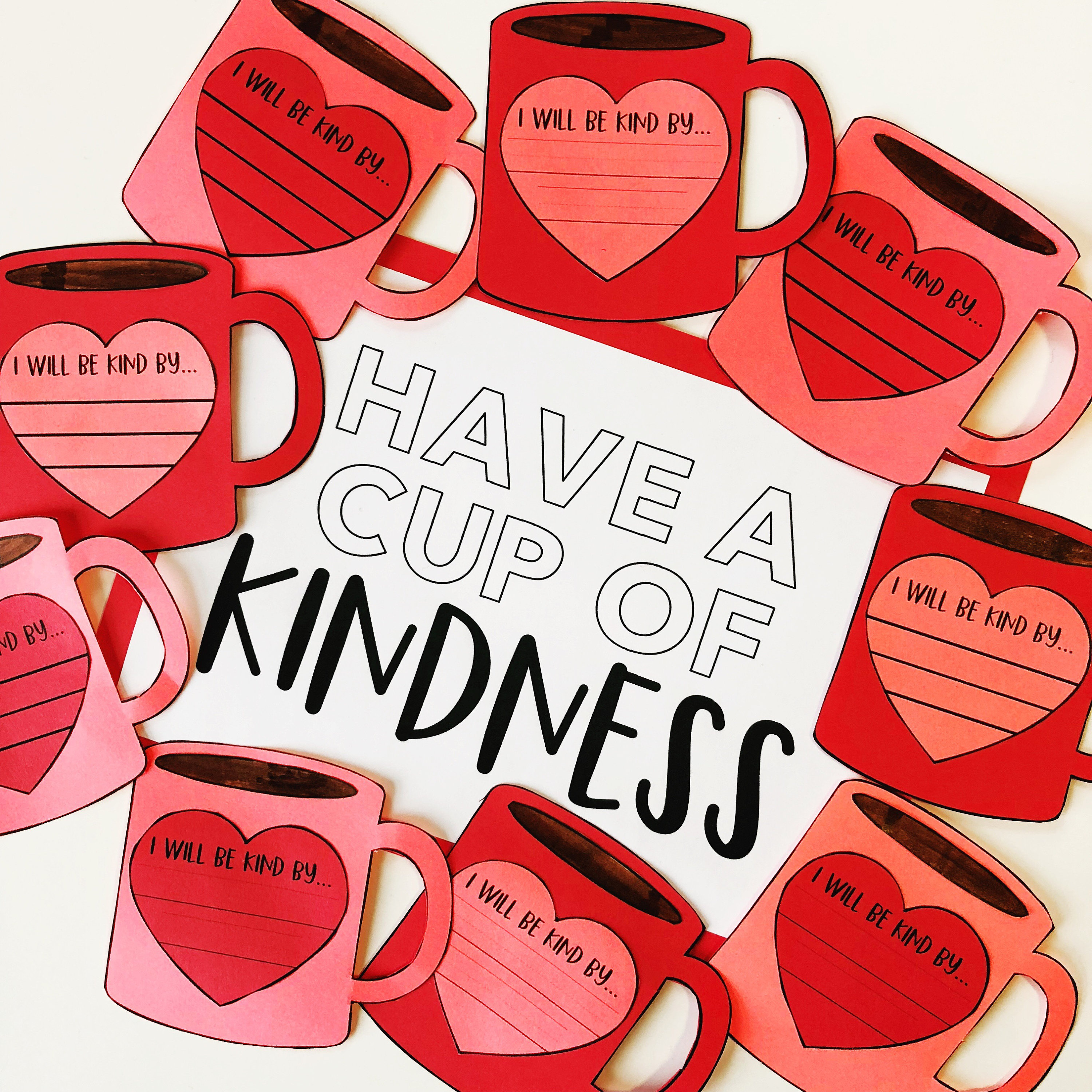 Cup of Kindness Bulletin Board Kit and Door Decor Hot Chocolate Craft ...