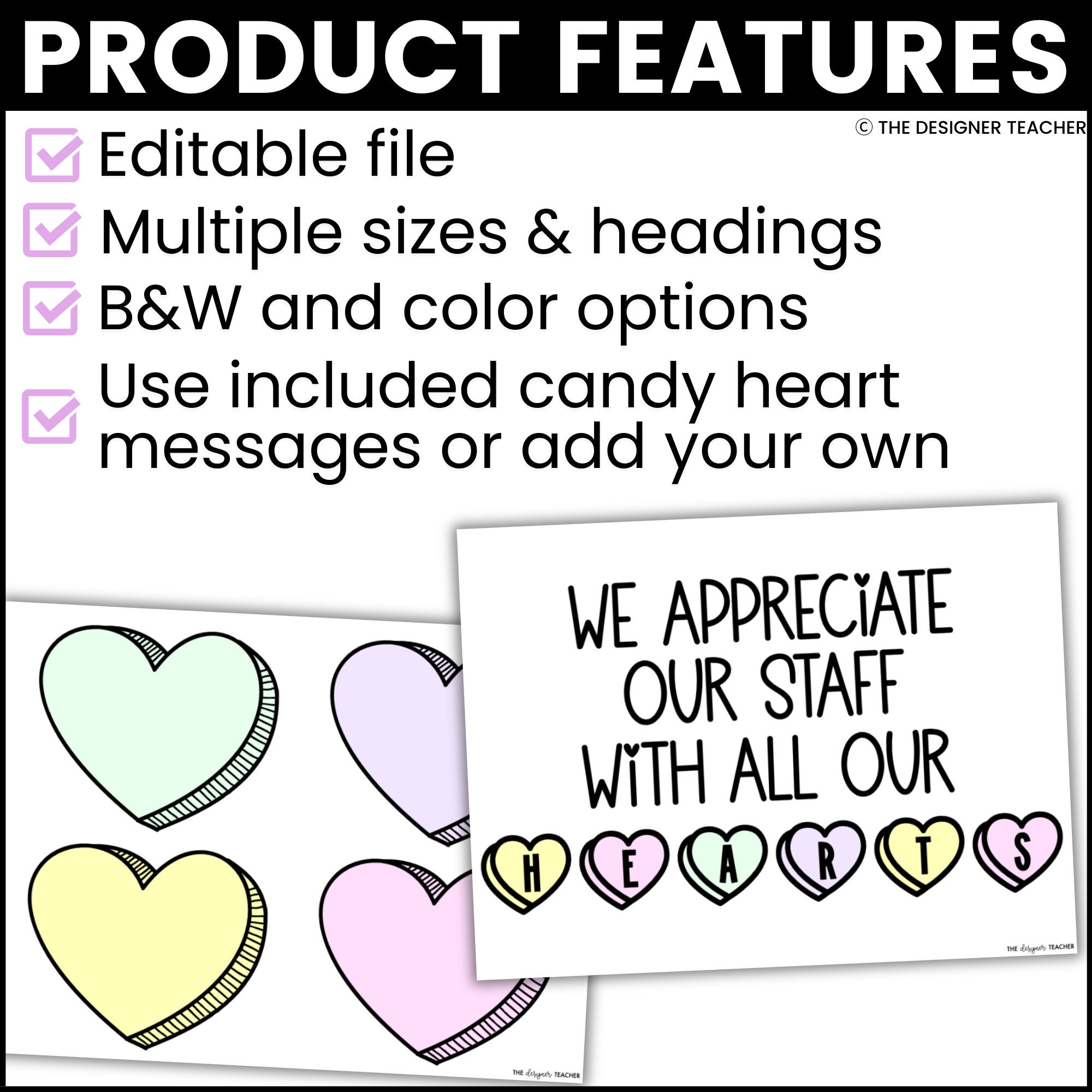 Valentine's Day Staff Appreciation Bulletin Board Display February ...