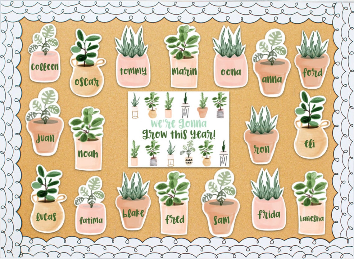 Plant Theme Botanical Welcome Back to School Classroom Door Decor ...