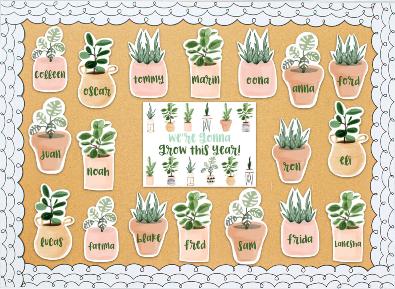 Plant Theme Botanical Welcome Back to School Classroom Door Decor ...