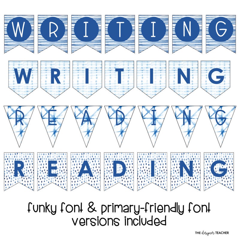 Editable Letter Banner Pennants With Blue Watercolor Theme | Printable ...