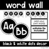 Black & White Speckled Boho Dalmatian Dots Number Line Classroom Decor ...