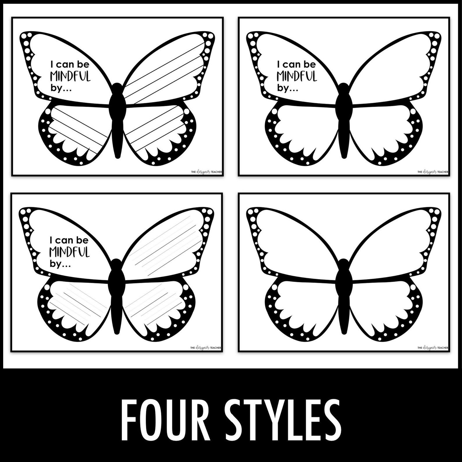 Mindful Monarchs Bulletin Board • Mindfulness Spring Butterfly Bulletin ...