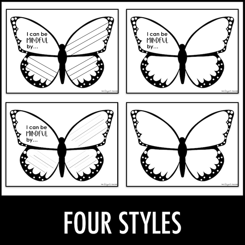 Mindful Monarchs Bulletin Board • Mindfulness Spring Butterfly Bulletin ...