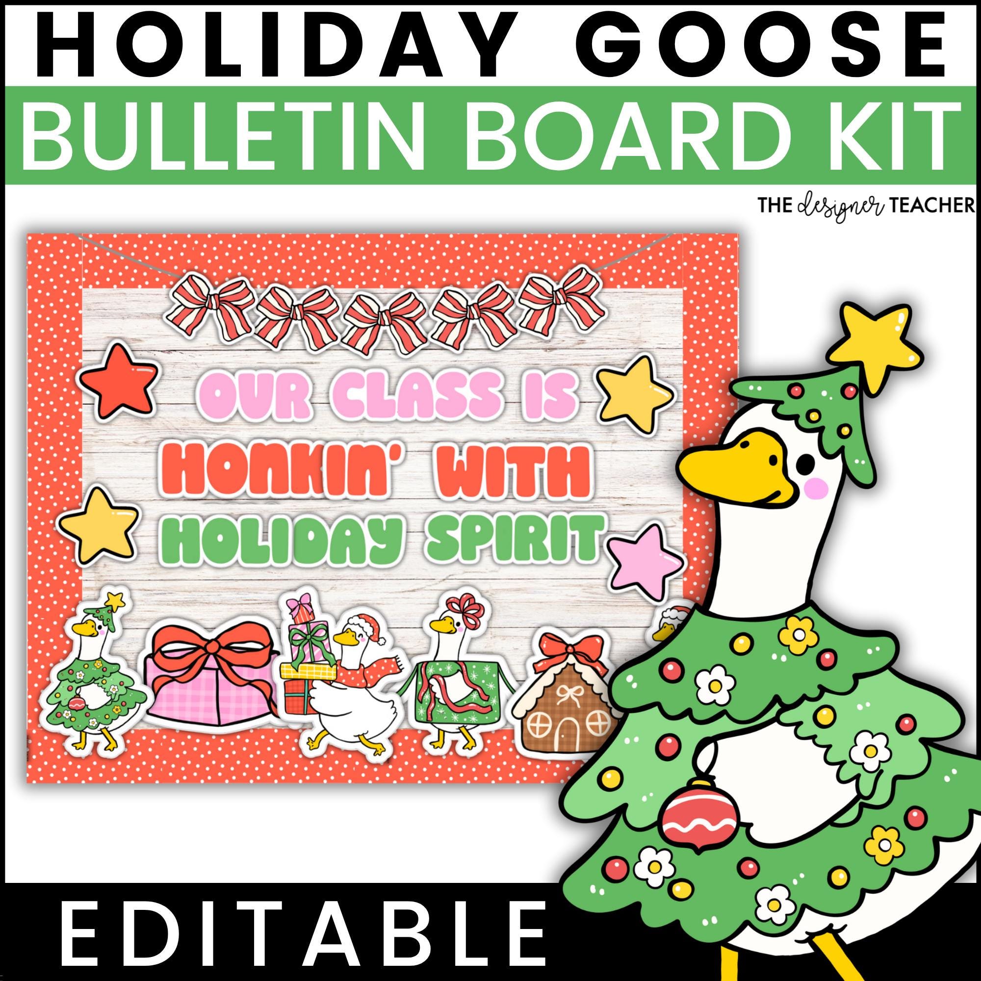 Silly Goose December Christmas Winter Holiday Bulletin Board Kit ...