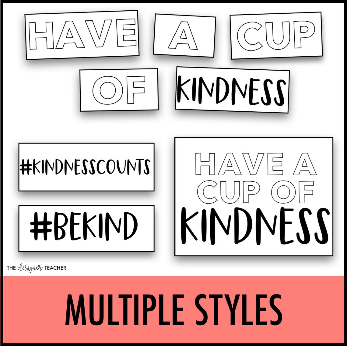 Cup of Kindness Bulletin Board Kit and Door Decor Hot Chocolate Craft ...