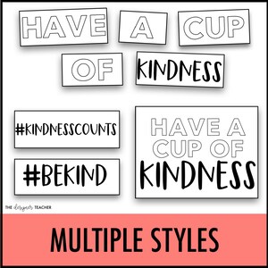 Cup of Kindness Bulletin Board Kit and Door Decor Hot Chocolate Craft ...