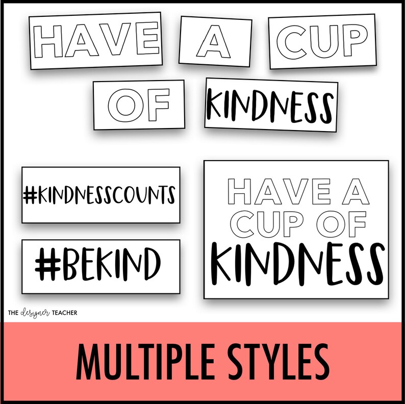 Cup of Kindness Bulletin Board Kit and Door Decor Hot Chocolate Craft ...