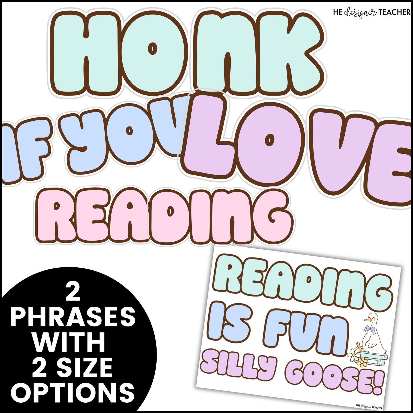 Silly Goose Back to School Reading Library Bulletin Board Kit Set ...