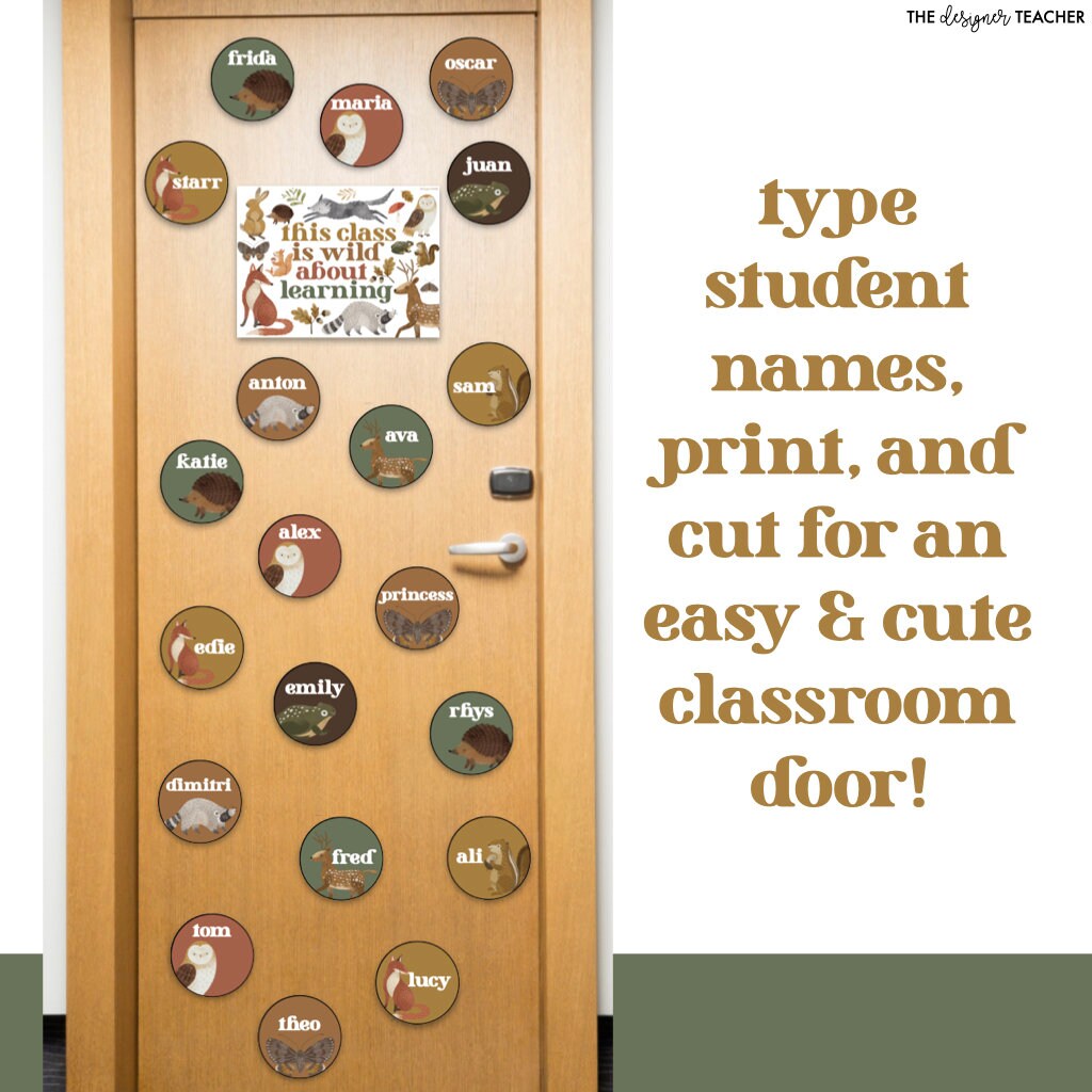 Woodland Theme Welcome Back to School Classroom Door Decor & Forest ...