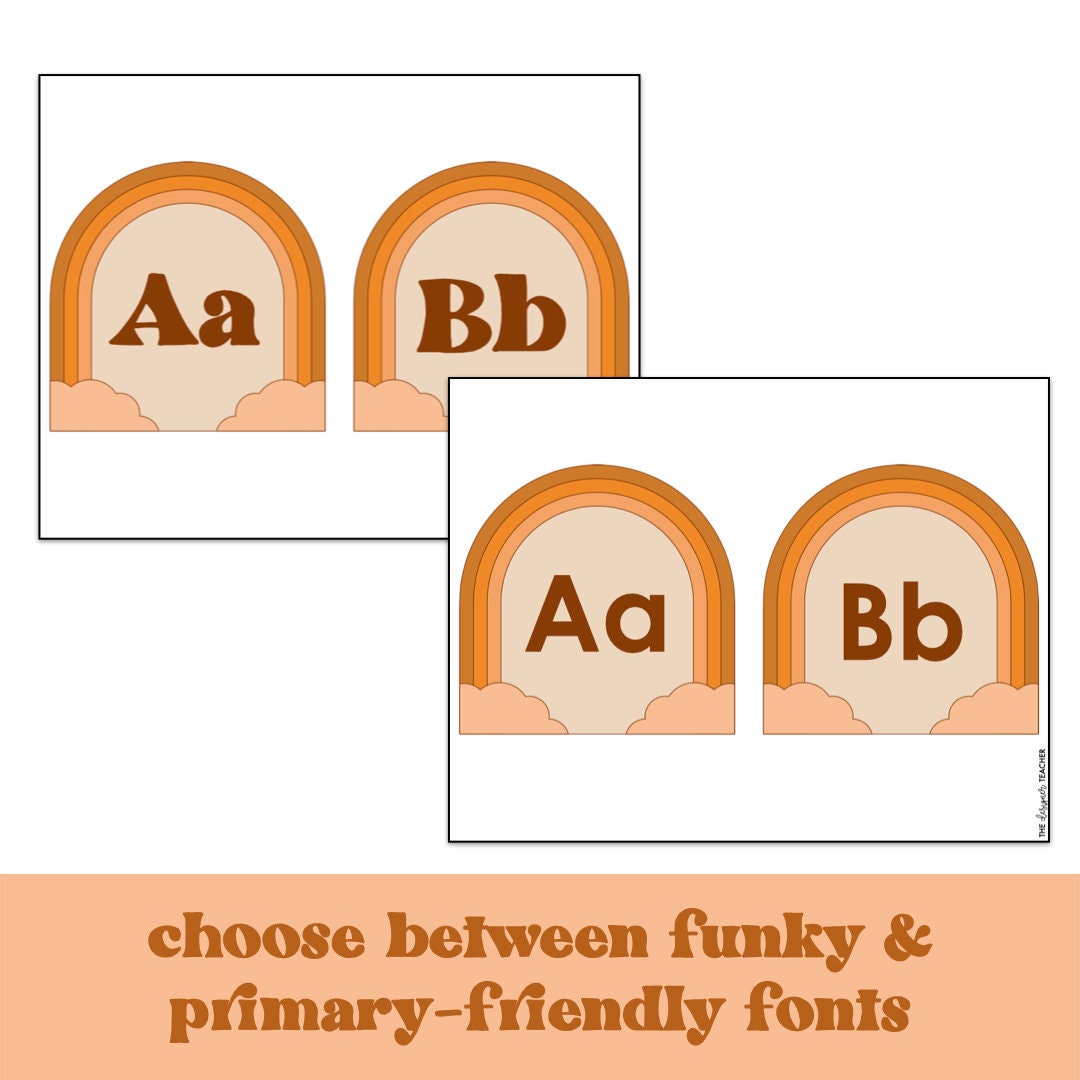Editable Sunny Boho Retro Theme Classroom Word Wall Display | Groovy ...