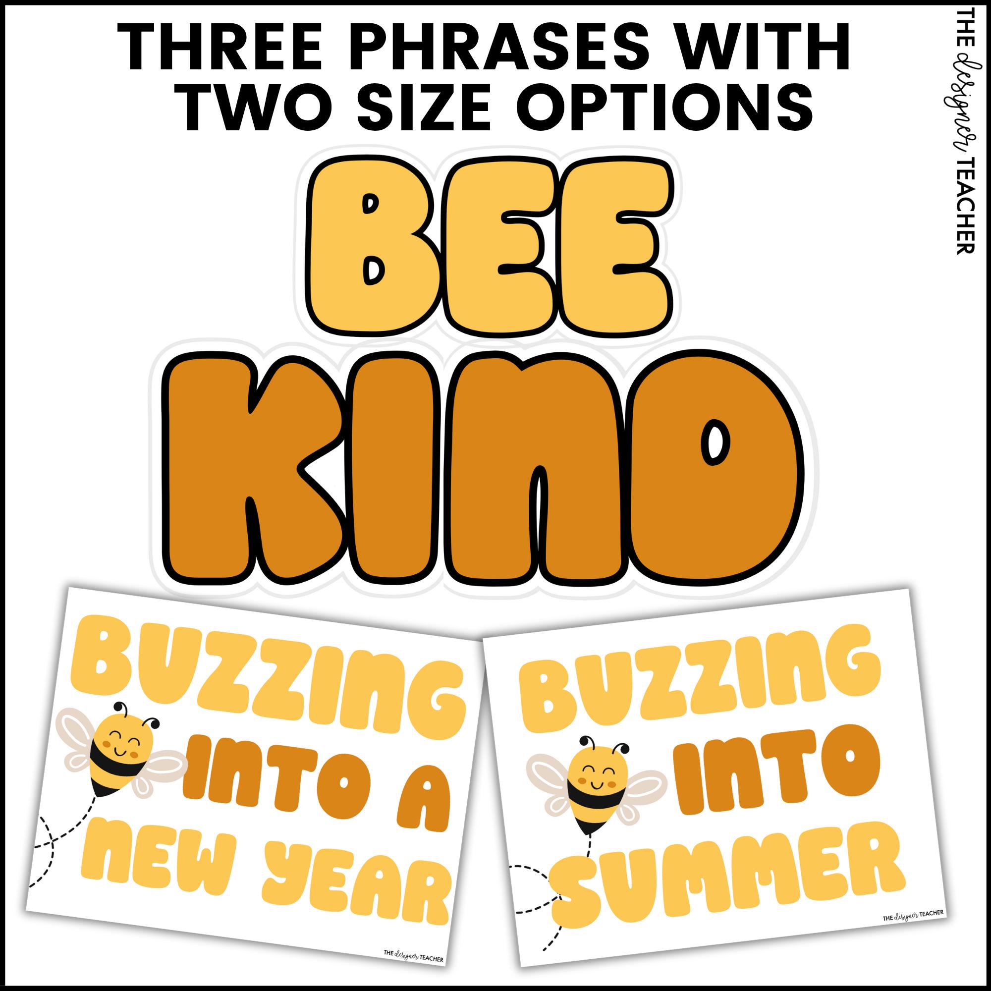 Back to School Summer Kindness August September Bee Kind Classroom ...