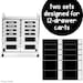 Editable Classroom Rolling Cart Labels Organizers Black & White Neutral ...