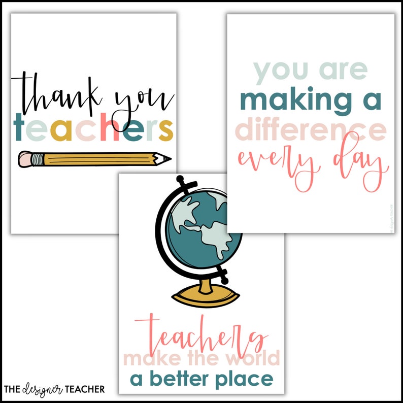 Teacher Appreciation Posters With Printable Inspirational Teaching ...