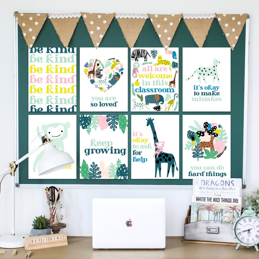 Inspirational Growth Mindset Inclusive Modern Tropical Jungle - Etsy