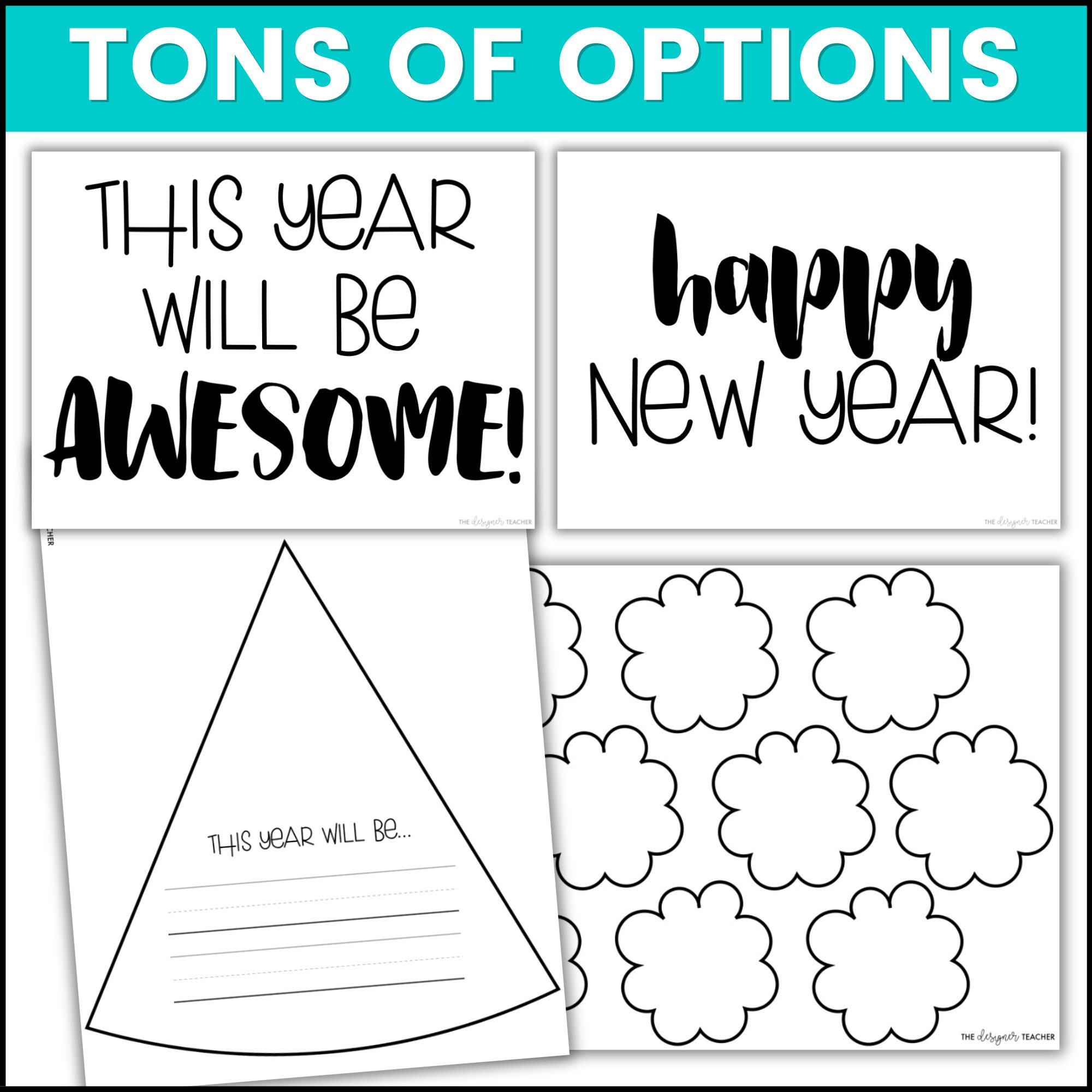 New Year 2024 January Bulletin Board & Door Decor New Year's ...