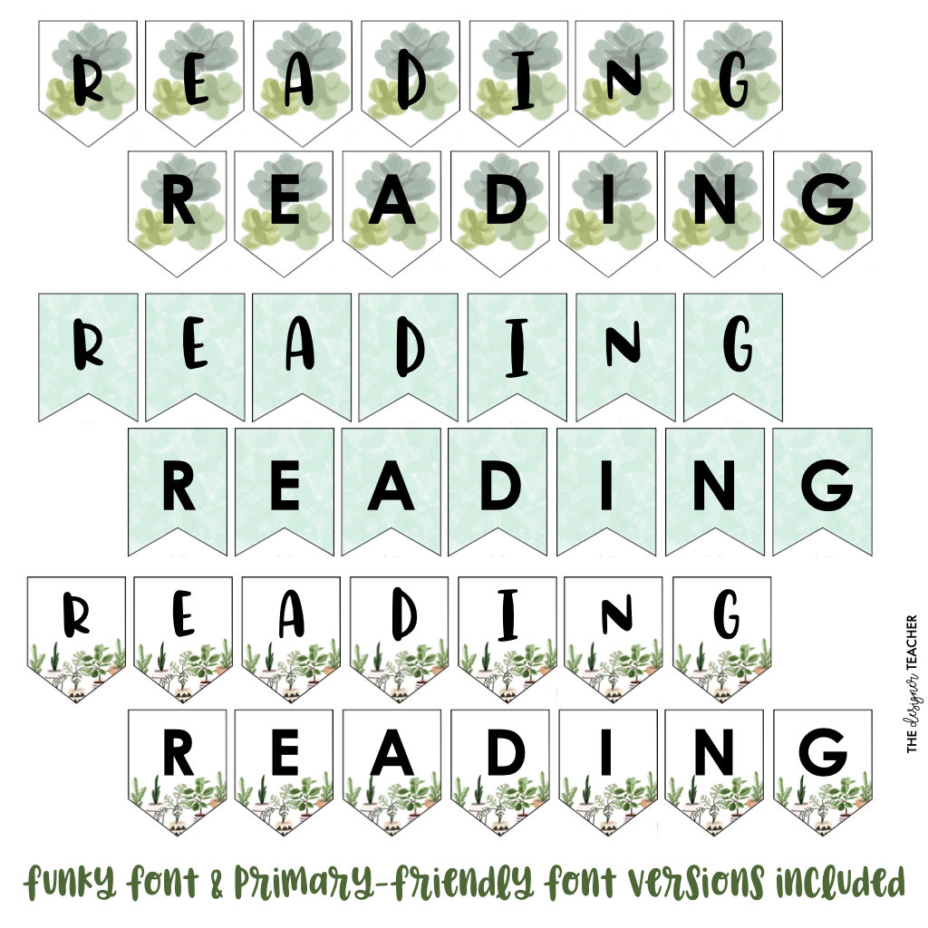 Plant Theme Editable Letter Banner Pennants - Etsy