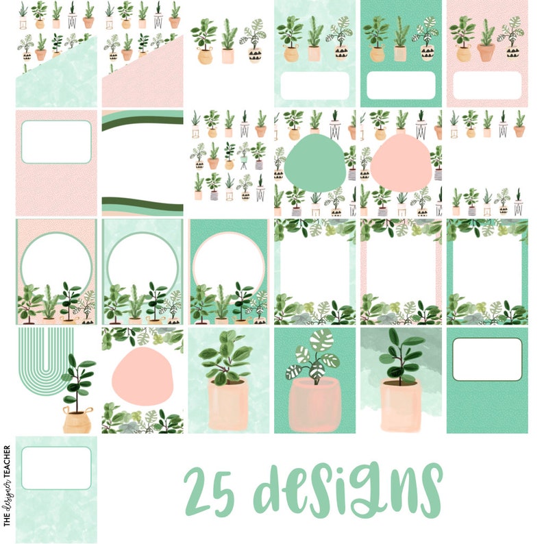 Plant Theme Editable Binder Covers & Spines for Teachers | Printable ...