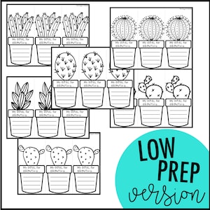Goal Setting Bulletin Board & Cactus Craft Activity • Growth Mindset ...