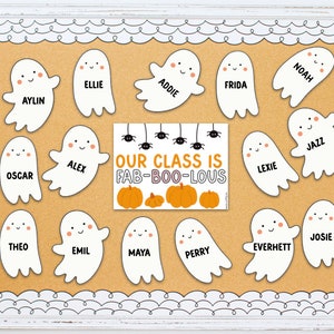 Fabboolous Ghost Craft Halloween October Fall Bulletin Board Ideas and ...