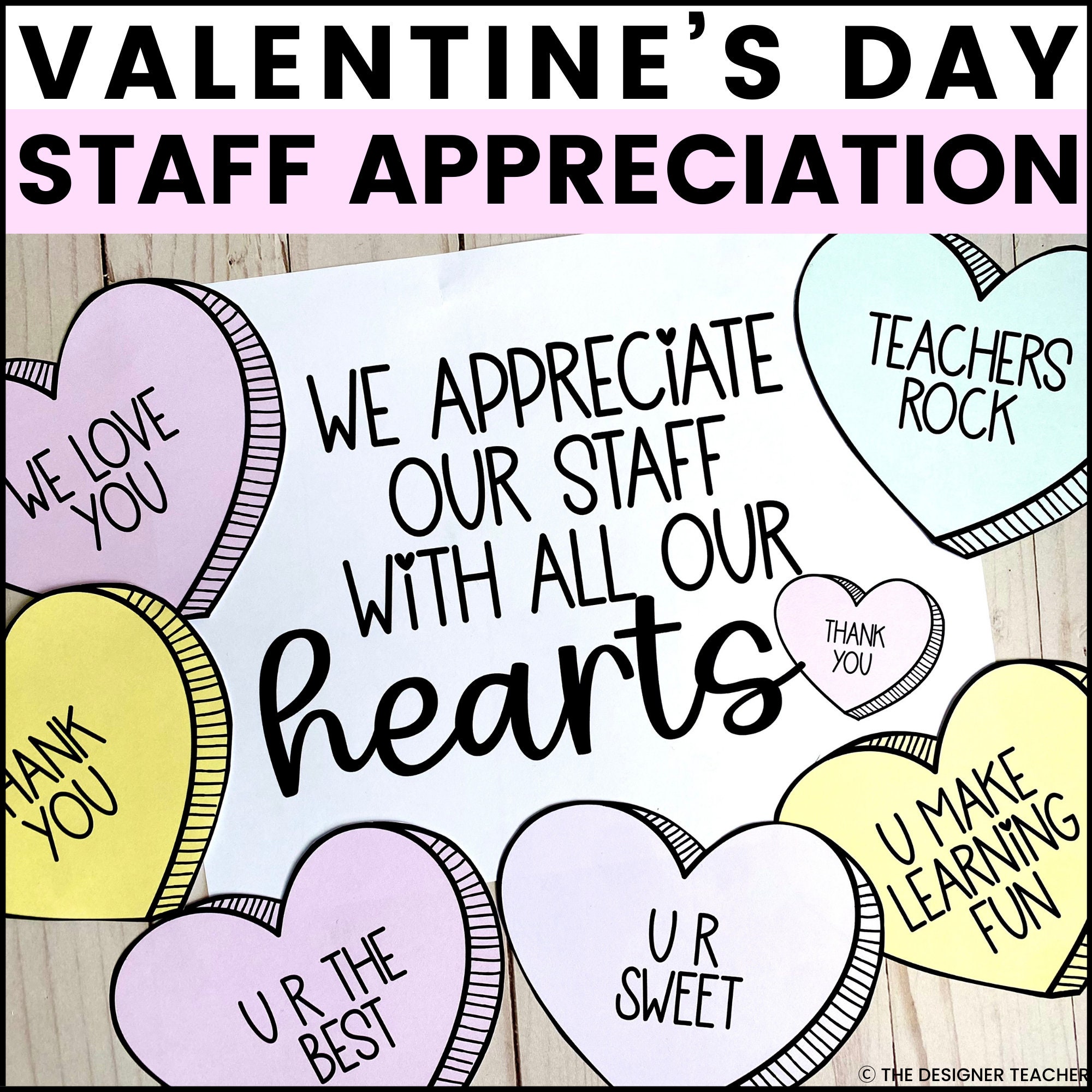 Valentine's Day Staff Appreciation Bulletin Board Display February ...