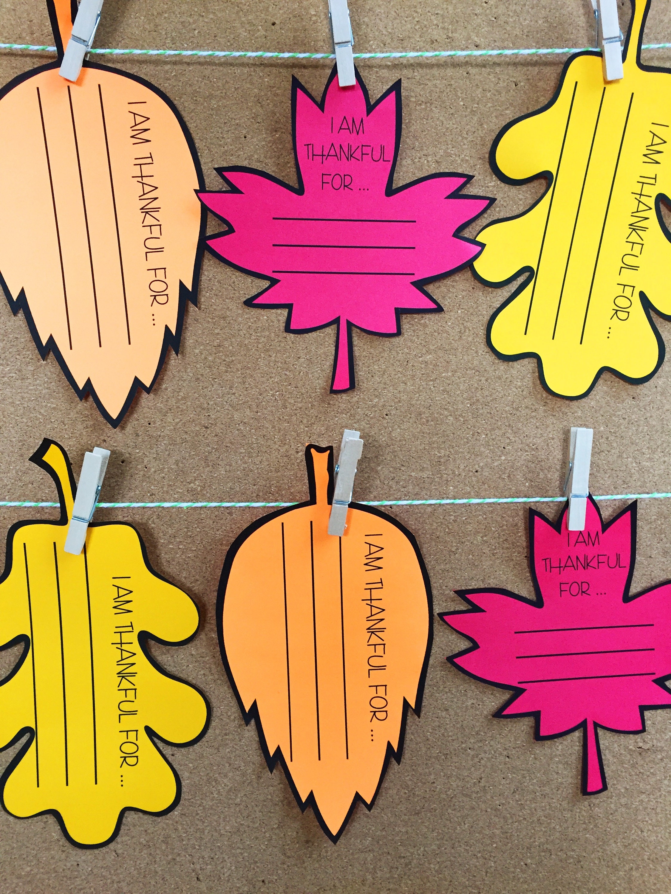 Fall Leaves November Bulletin Board Kit Ideas • Gratitude Thankfulness ...