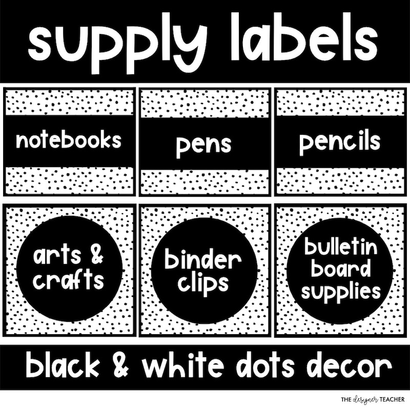 Polka Dot Labels - Etsy